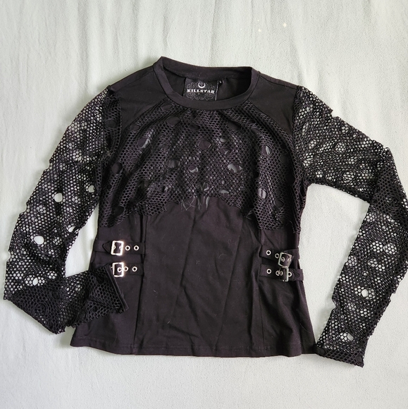 Killstar | Tops | Nwot Killstar Black Fishnet Top L | Poshmark